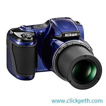 cameras: Nikon COOLPIX L820 16 MP Camera - Blue