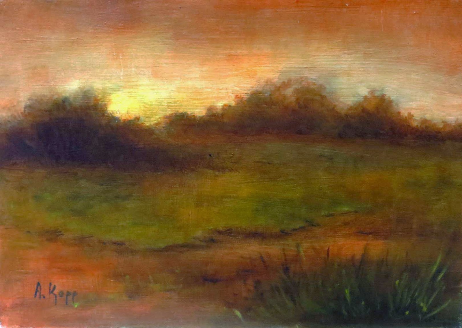An Artist's Journey: SUNRISE original oil painting by Alexandra Kopp
