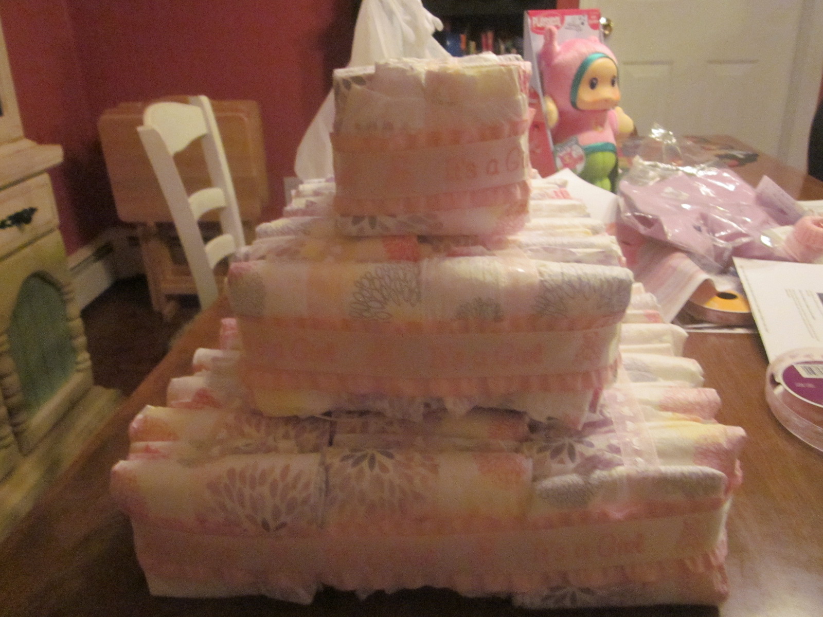 From Son Up til Son Down: Square Diaper Cake