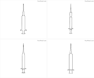 Four Coloring: Free printable Needle coloring pages for kids