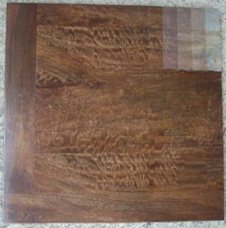 mango wood with dark finish