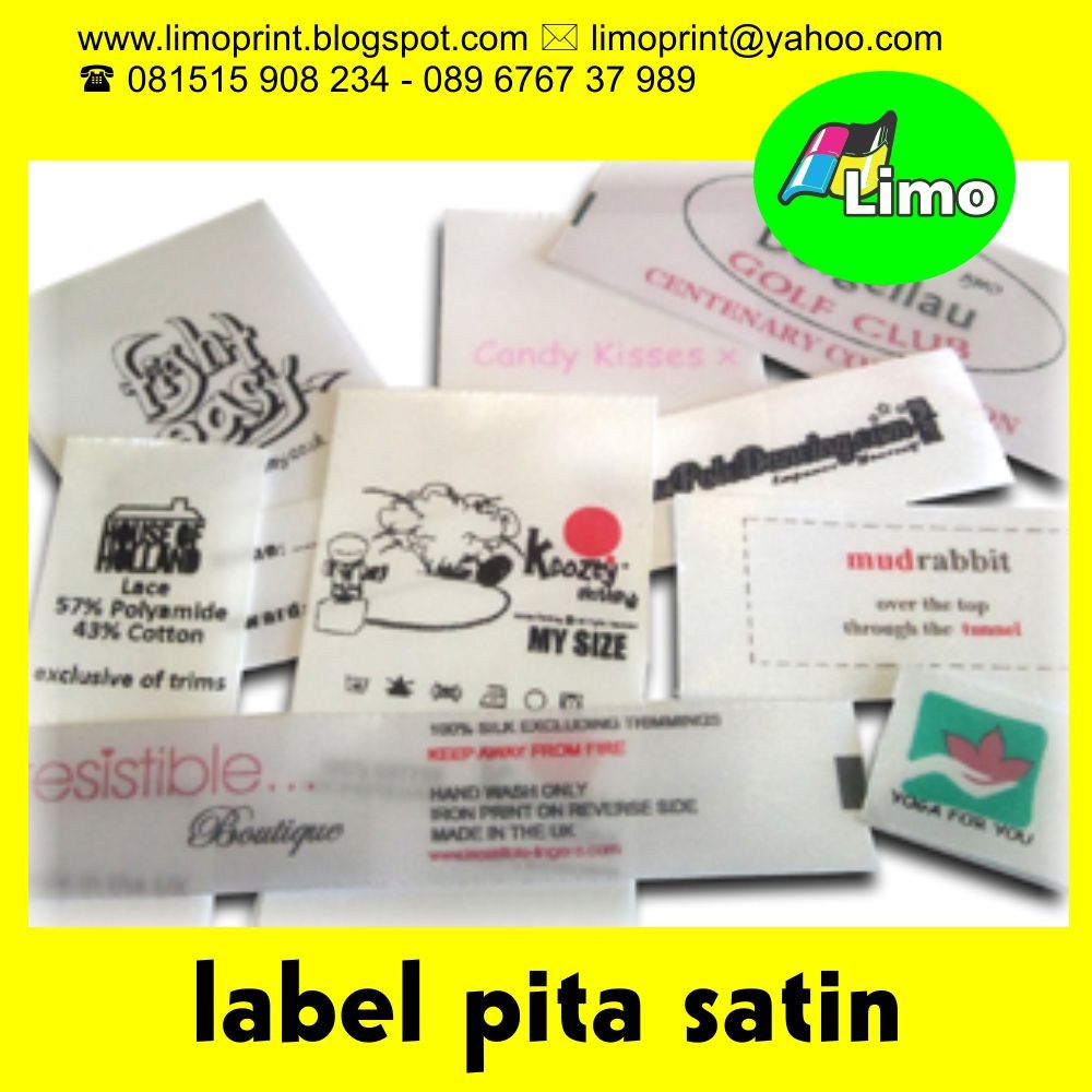 LIMO PRINT: LABEL PITA SATIN