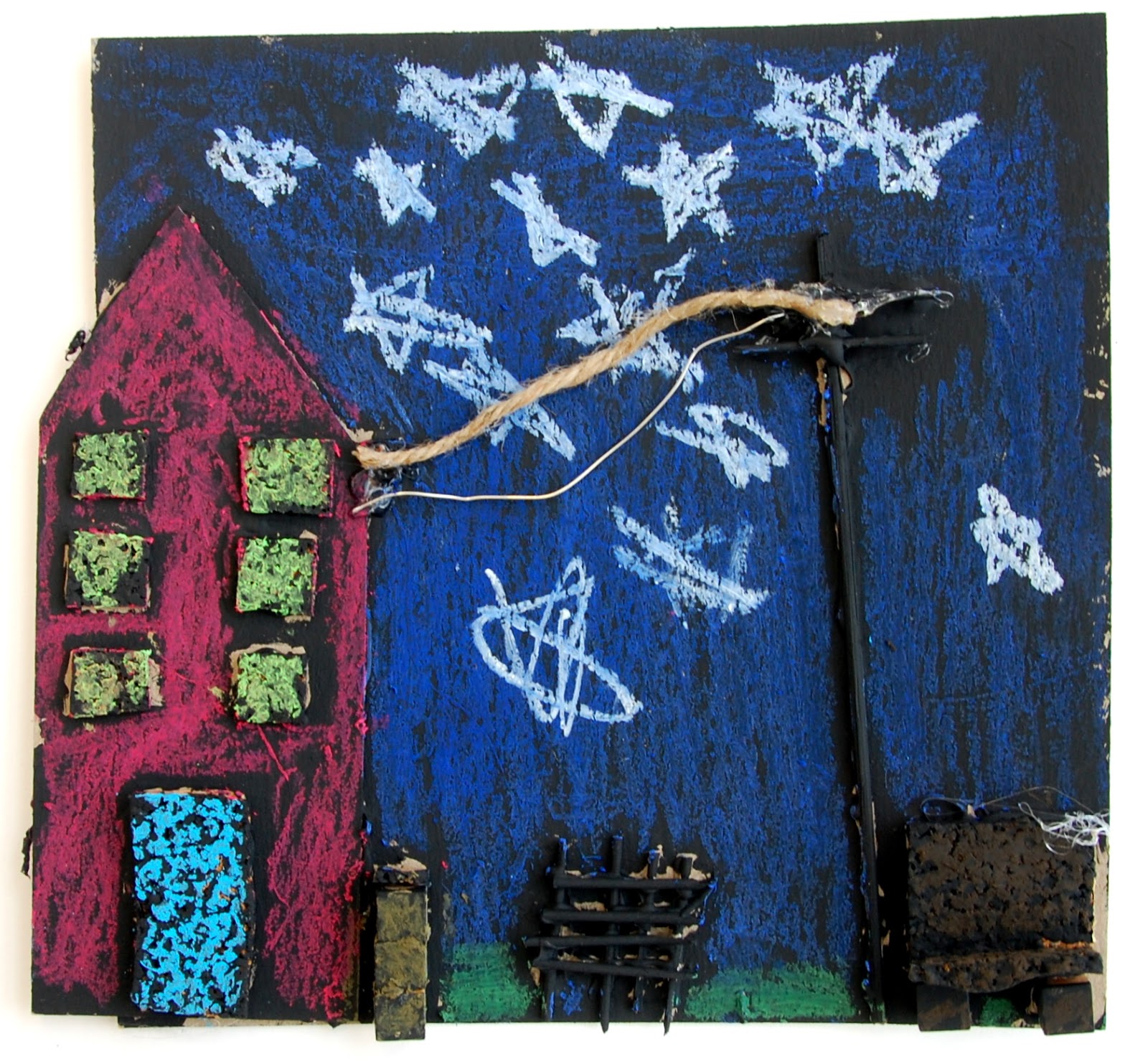 The New Hope Art Gallery: Middle School Art: Mixed Media Cityscapes