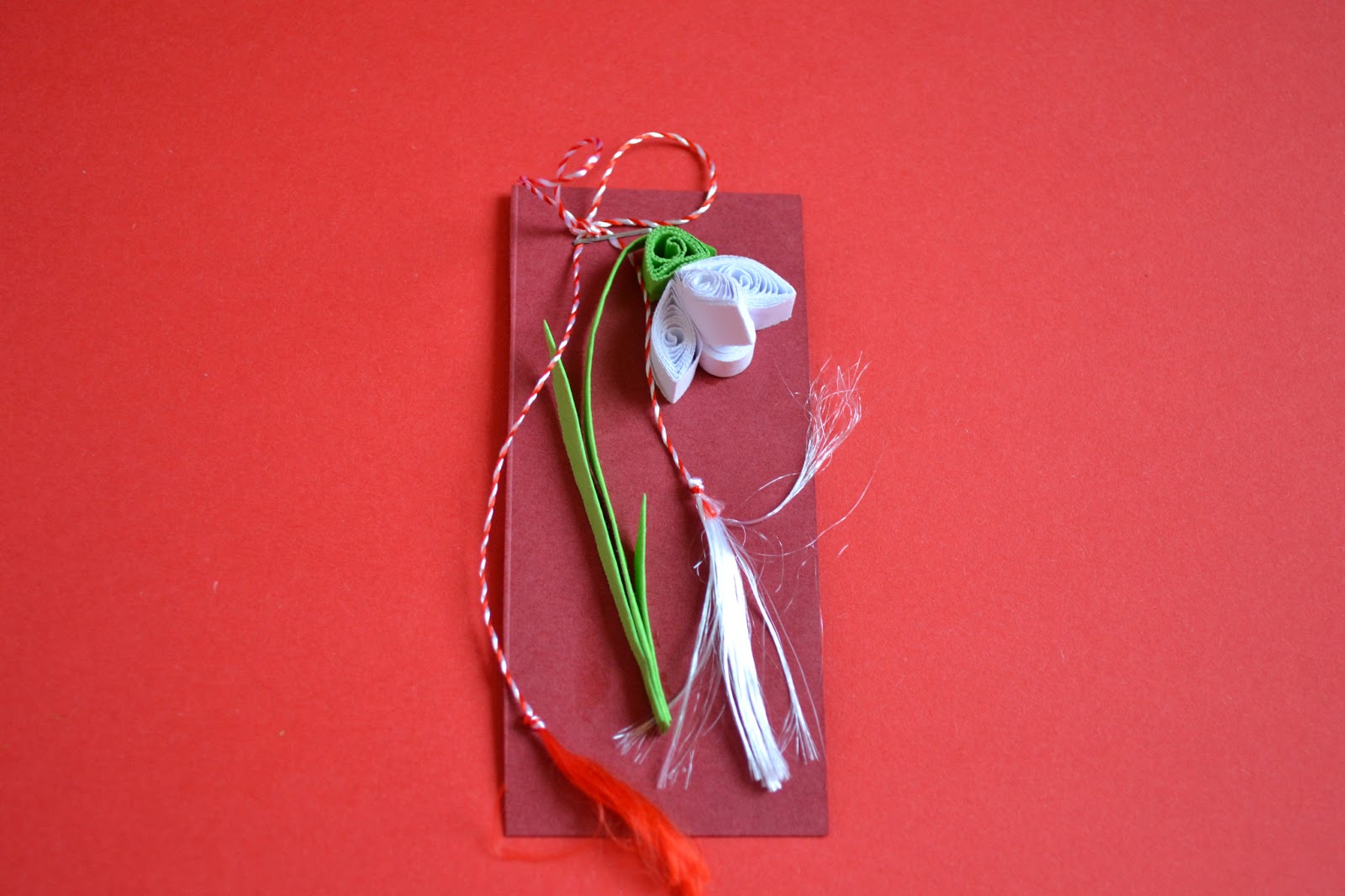 Bình Dương: Martisoare quilling - Ghiocei