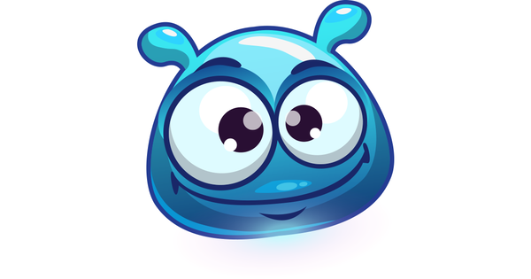 Blue Squishy Smiley | Symbols & Emoticons