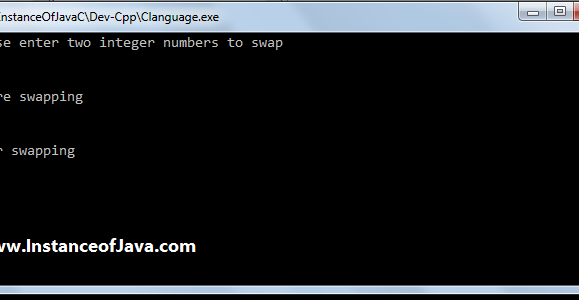C Program To Swap Two Numbers Without Using Third Variable