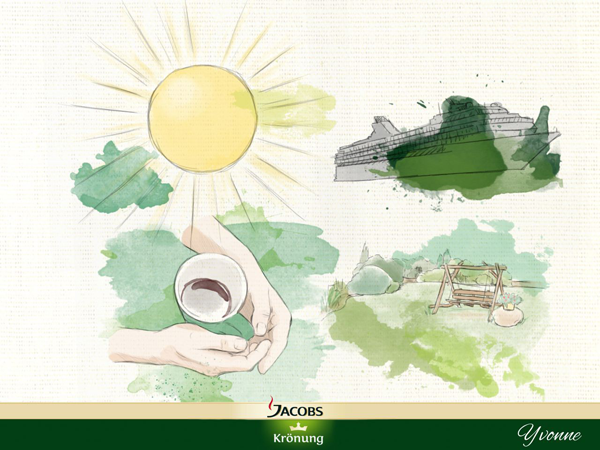 50 Jahre Jacobs Krönung und eine Mokka-Schokoladentorte mit Kirschen ...