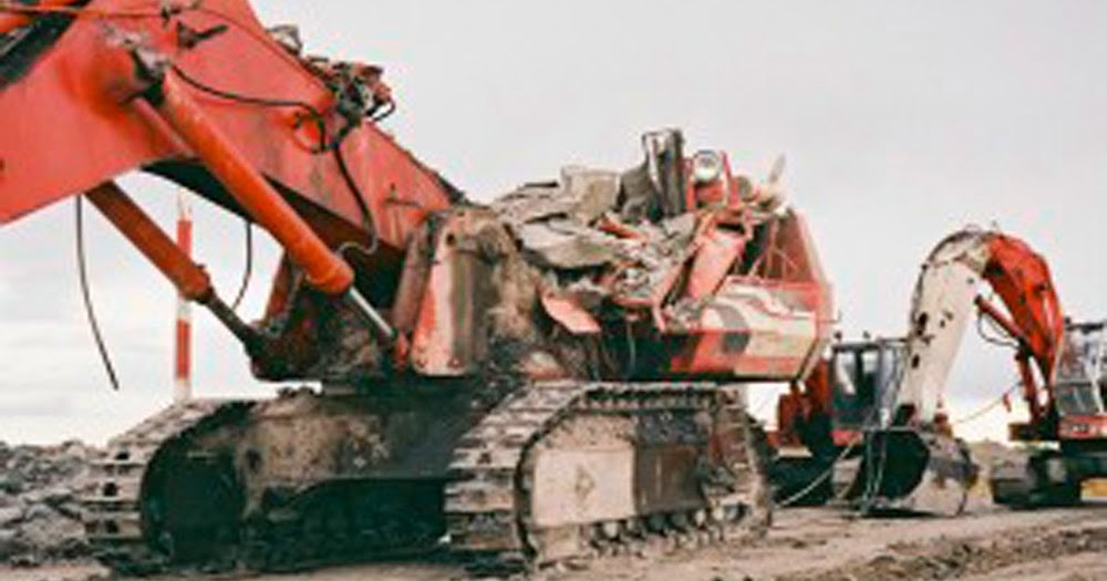 Mining Mayhem: RH120 Under Highwall Collapse