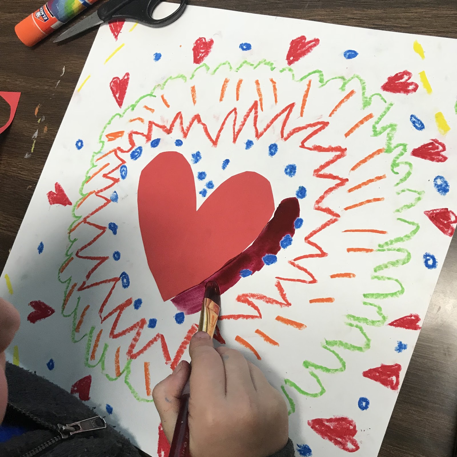 Elements of the Art Room: Kindergarten Radiating Design Hearts