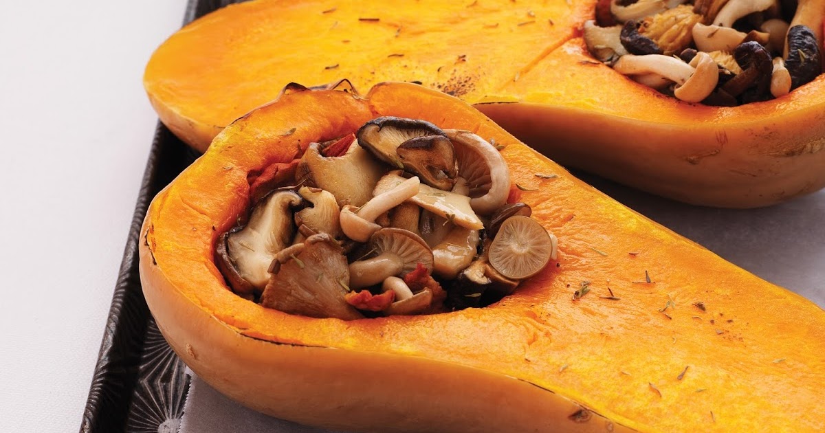 Roasted Butternut Squash with Wild Mushrooms