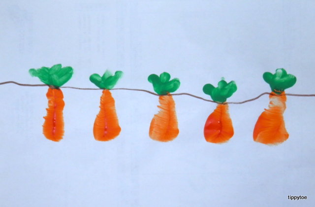 Tippytoe Crafts: Handprint Carrots/Footprint Flowers