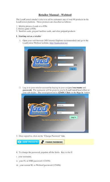 Online Loading Station: LoadCentral