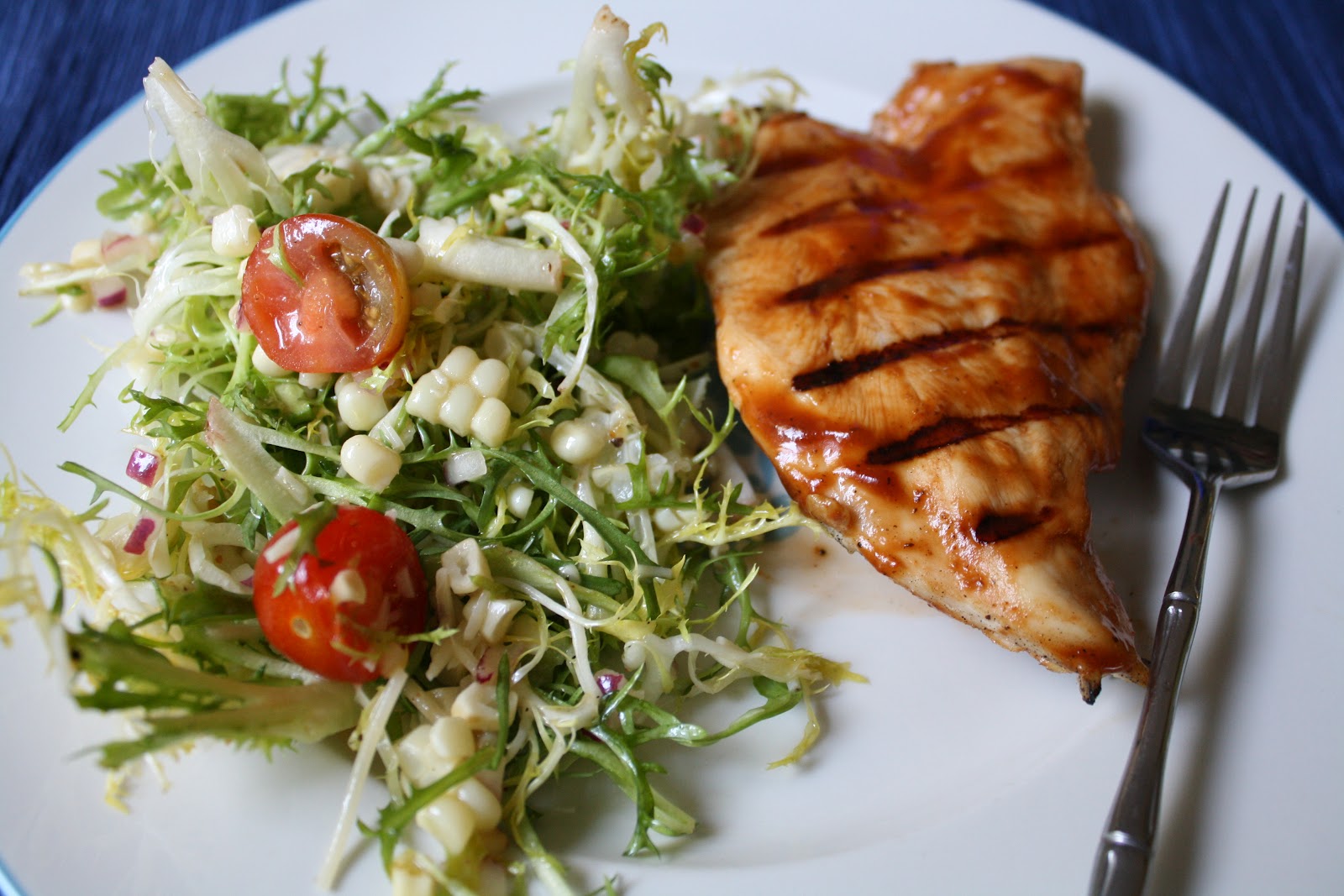 Grilled Chicken with Frisee Salad | enumnums