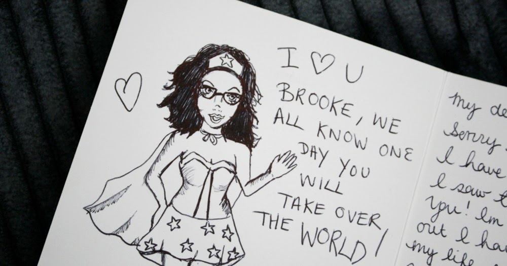 Hand drawn Wonder Woman LOVE card ♥ | Now thats Peachy