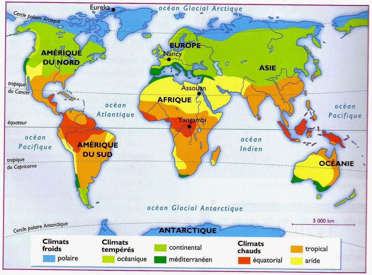 Me gustan las Sociales: Les climats du monde.