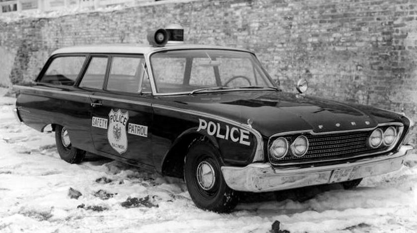 Just A Car Guy: 1960 two door Ranch Wagon police cruiser in Baltimore