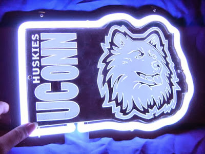 Wiki Neon Sign Blog: NCAA UNIVERSITY OF CONNECTICUT HUSKIES BEER 3D ...