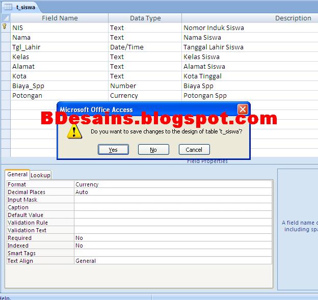 CARA MEMBUAT DATABASE DENGAN MICROSOFT ACCESS PART 1 | BDesain's