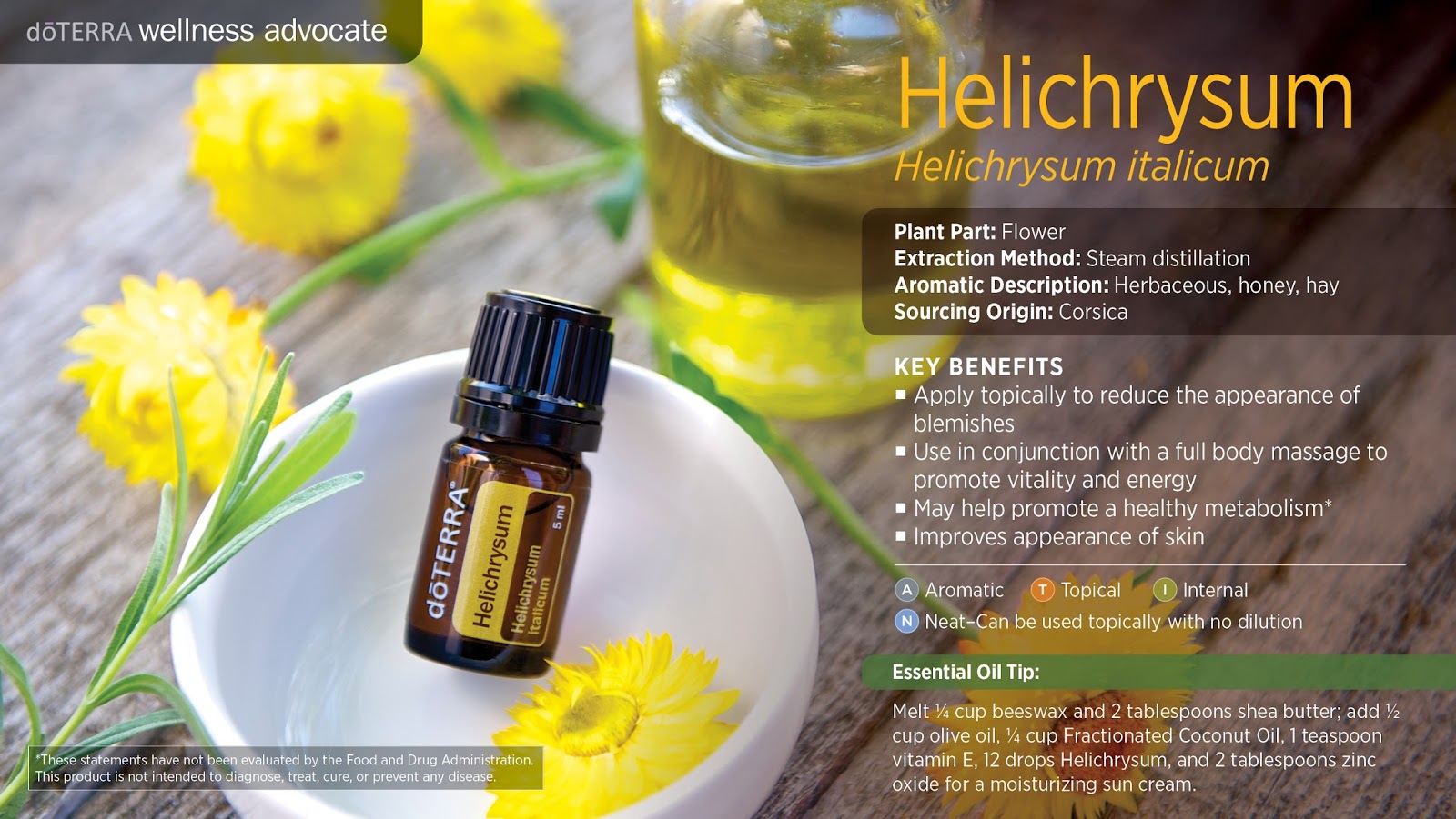Nutri EO Wellness: doTERRA Helichrysum Essential Oil 5mL