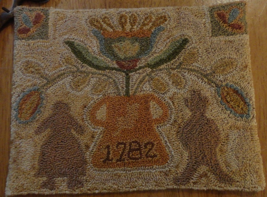 Bird In The Hand Primitives: Punch Needle Pattern finished....rug ...