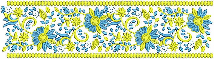 Embdesigntube: Ethnic Cotton Fabric Lace Border Designs