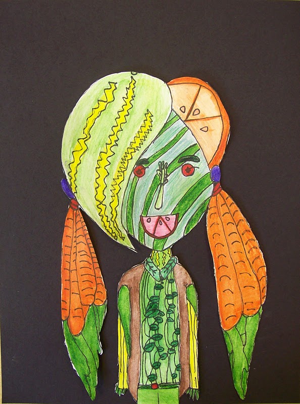 Art at Midway Middle School: Organic Self Portraits