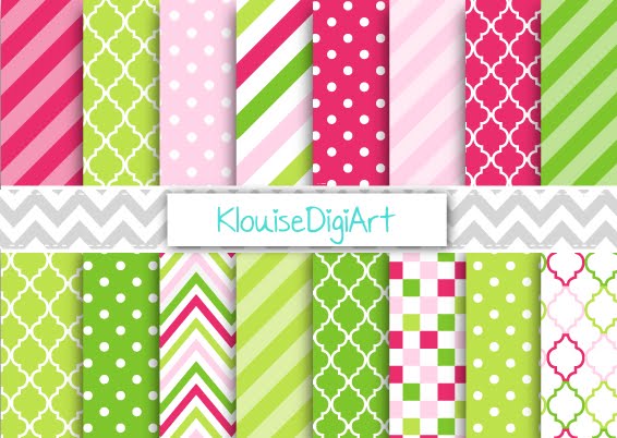 New Digital Papers featuring Stripes, Quatrefoil, Dots and Chevrons ...