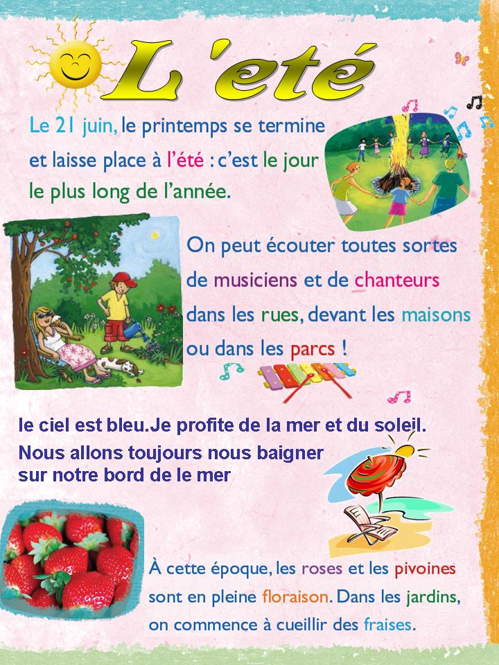 Les saisons : des expressions sur l'été