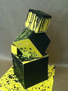 Basic Design 2: Polyhedral Mask and Cube Sculpture