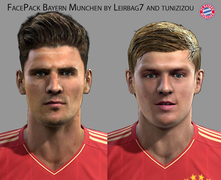 Mario Gomez & Toni Kroos Faces by Leirbag7 & Tunizizou - PES Editing Corner