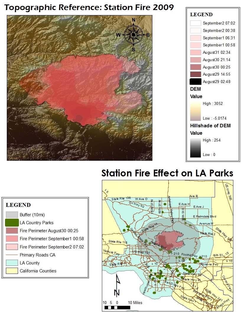 Outwater Mapping Services: Final Lab: Station Fire 2009