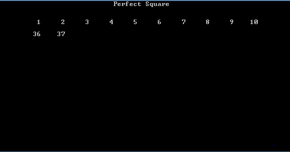 Write A C++ Program To Print Perfact Square Of Program Using Sleep And ...