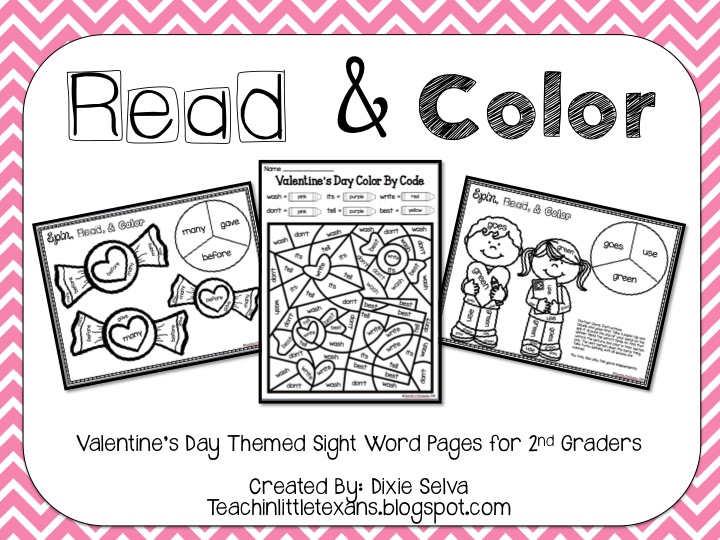 Teachin' Little Texans: Valentine's Day Themed Sight Word Pages + A Freebie