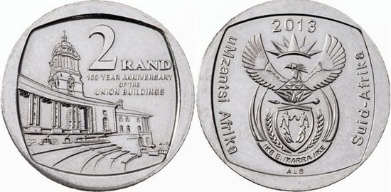 World Coin News: South Africa 2 rand 2013 - Centenary of the Union ...