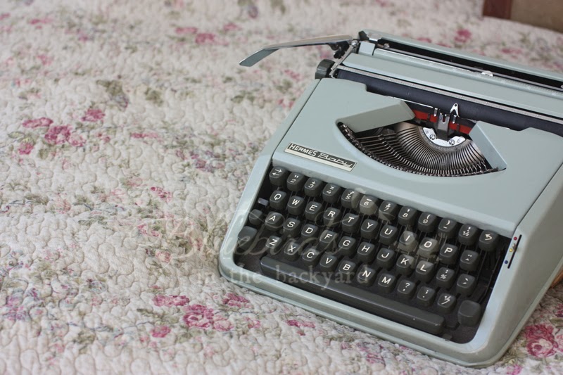 Bluebirds in the backyard: Vintage Hermes Baby Typewriter