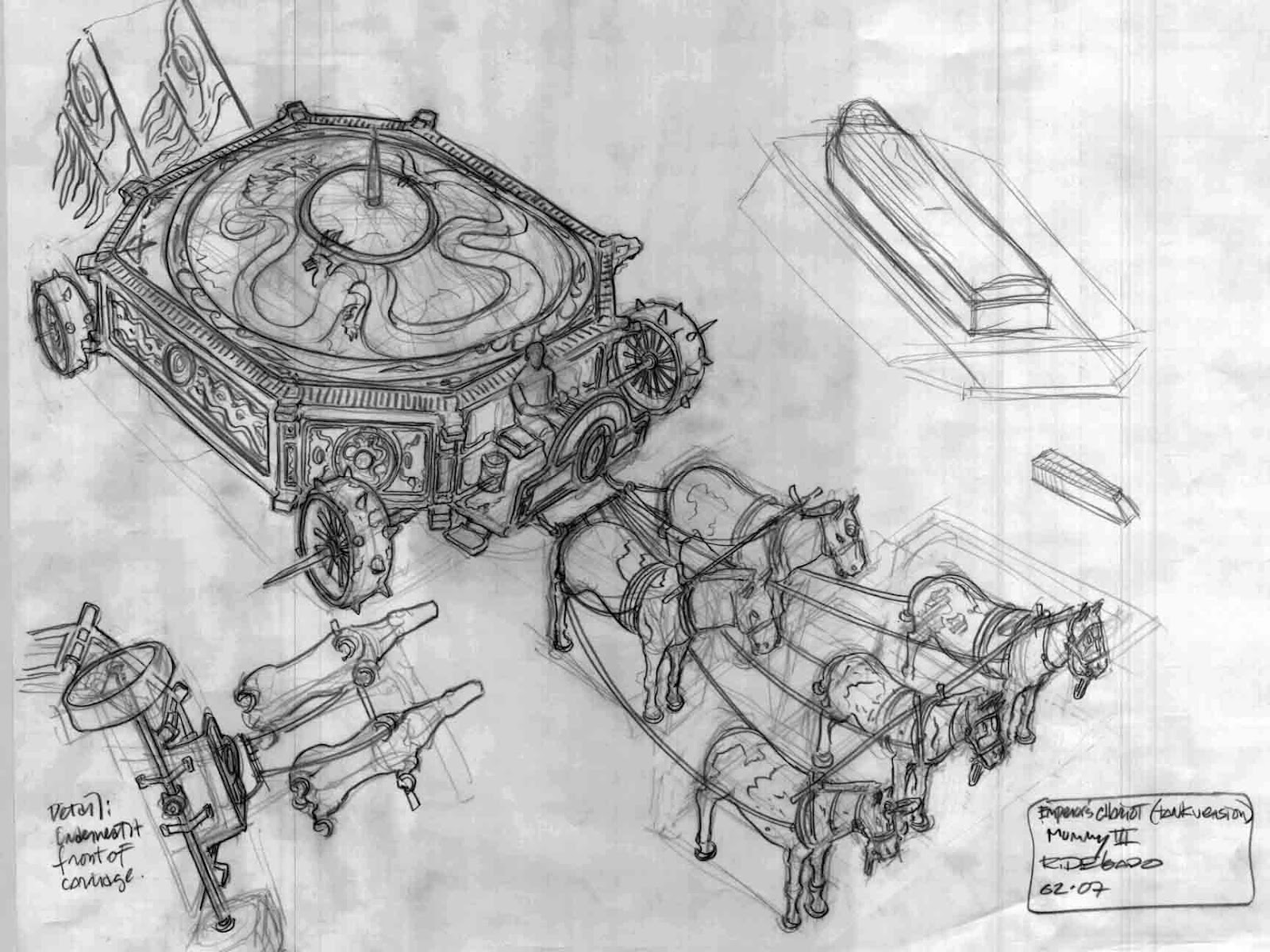 Ricardo Delgado's blog: Crummy Drawing of the day- Mummy 3 Chariot