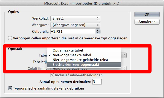 F vd Geest DTP: Tabellen updaten en opmaak behouden