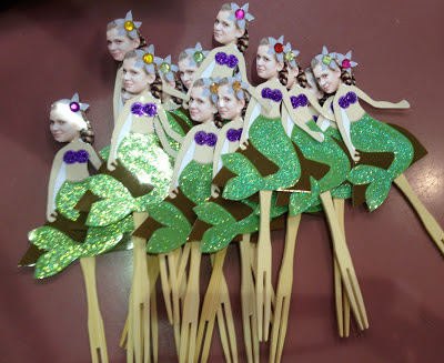 Cake Face Toppers: More mermaid toppers