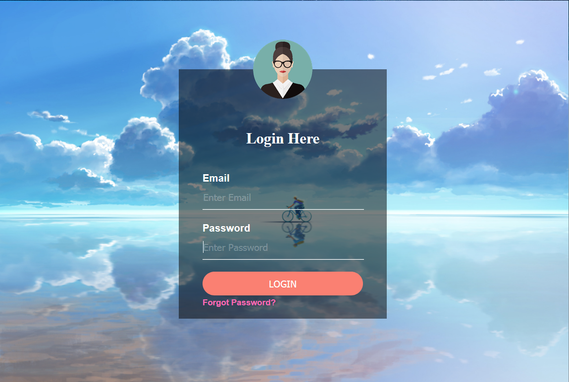 FORM LOGIN TRANSPARAN: CSS3