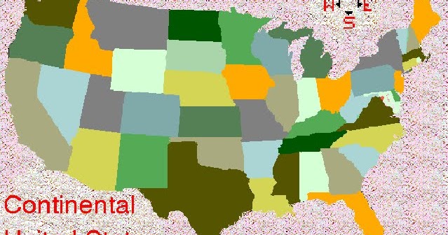 Continental United States map