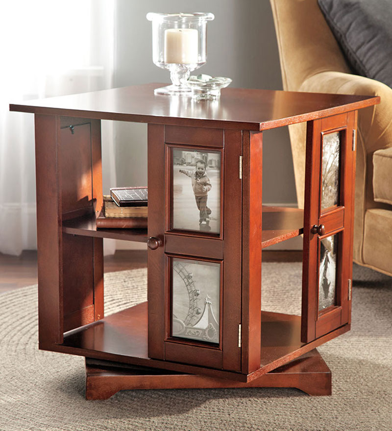 Multifunctional Space: Swivel Photo Side Table