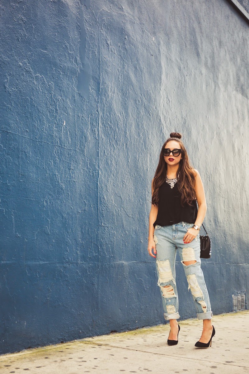Ripped jeans and half buns! | Nany's Klozet | Bloglovin’