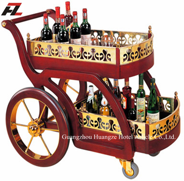 China hotel supplies manufacturer: Restaurant Wine Trolley with Four ...