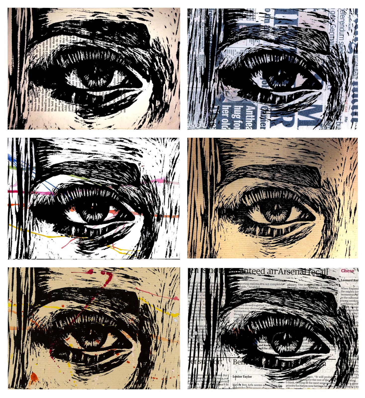 Abbie Cooper: Linocut.