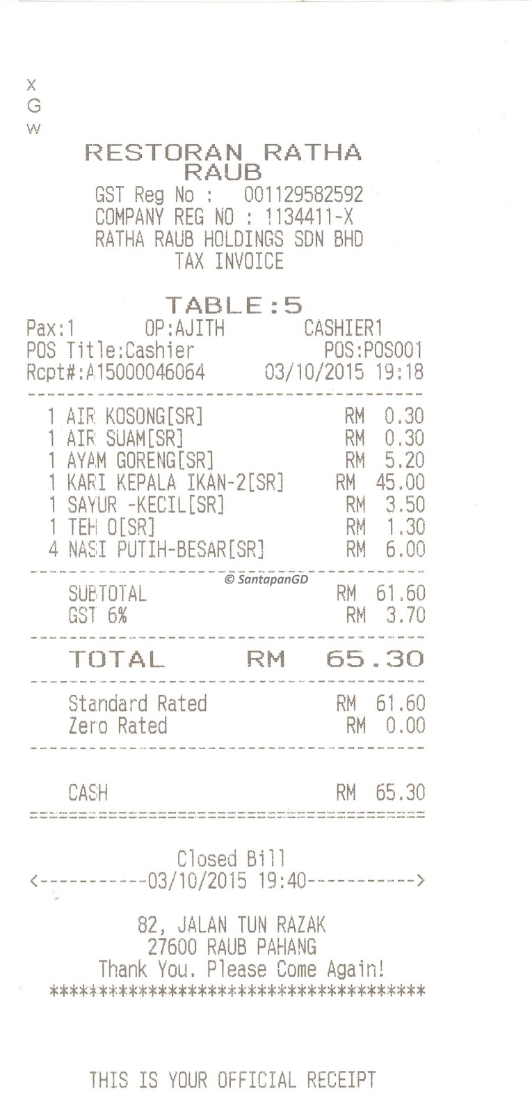 SantapanGD: 03 Oktober 2015 - Restoran Ratha, Raub, Pahang - Kari ...