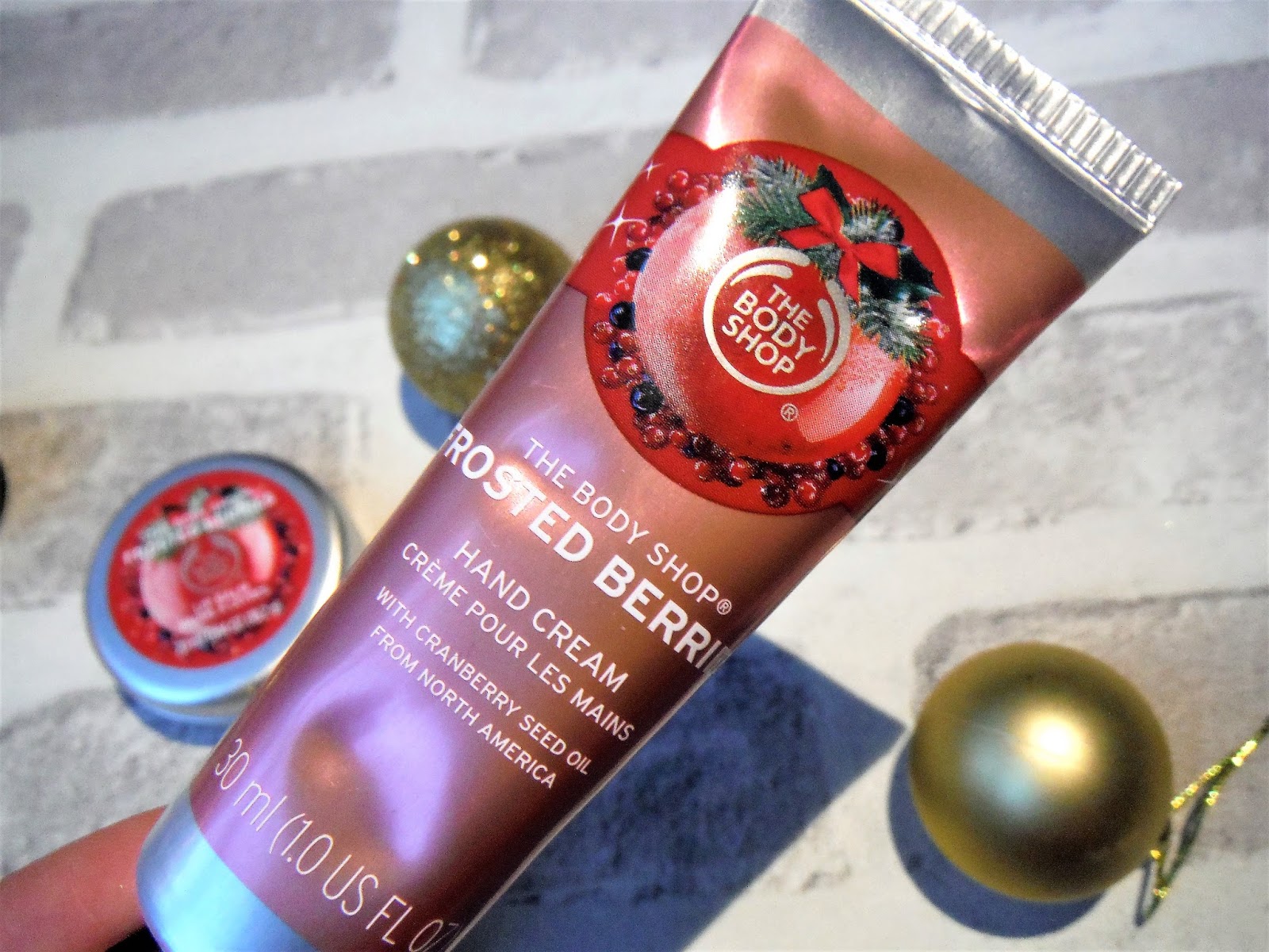 The Body Shop Frosted Berries Lip Balm & Hand Cream.