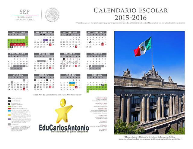 EduCarlosAntonio: Calendario escolar 2015 - 2016