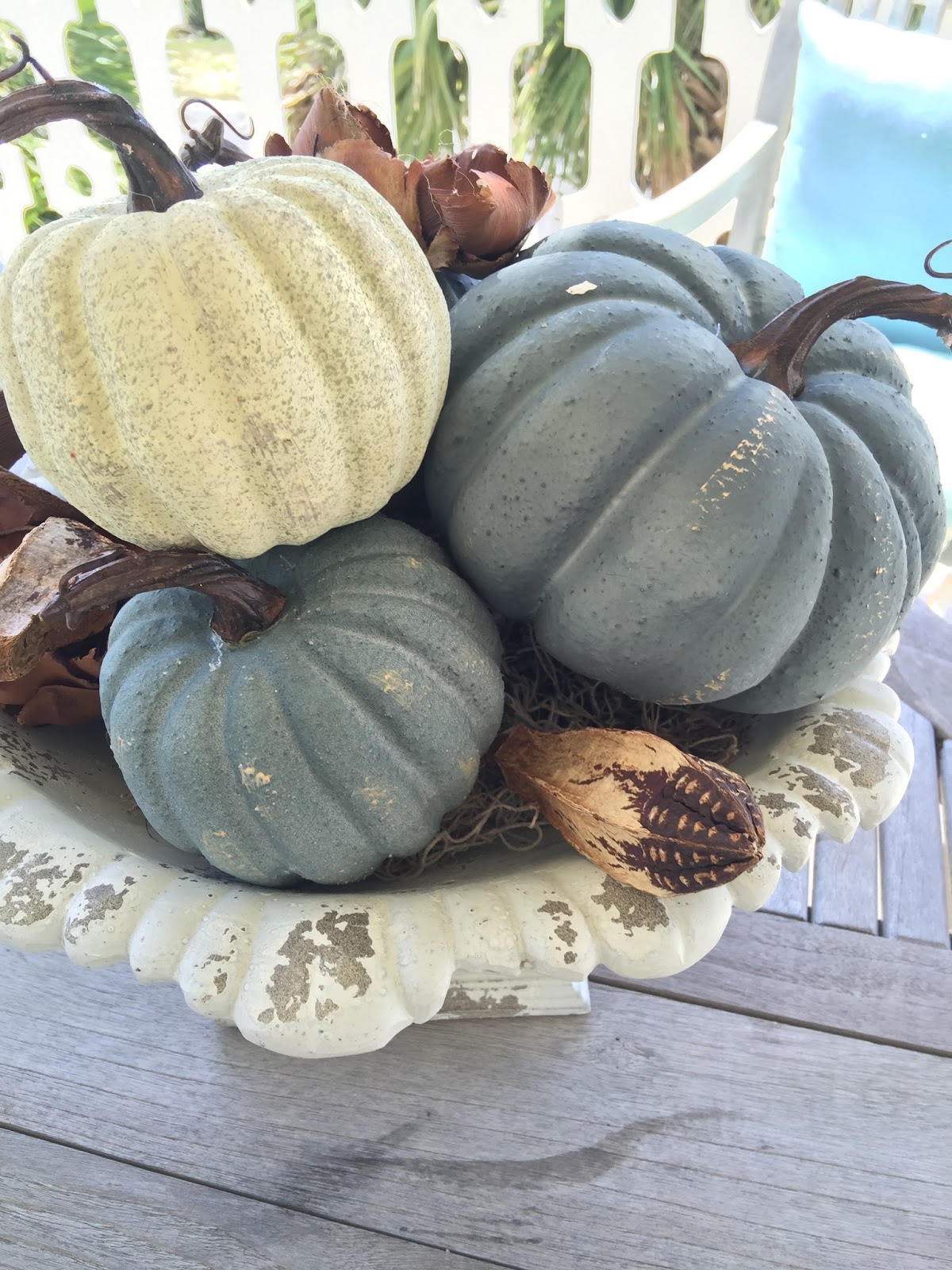 Sea Glass Cottage : Coastal Fall Decor - Kitchen Island