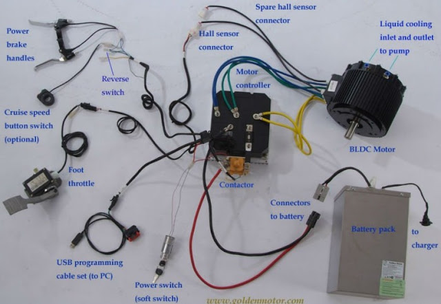 10KW Electric Car Brushless DC Motor Wiring Connection | Electrical ...