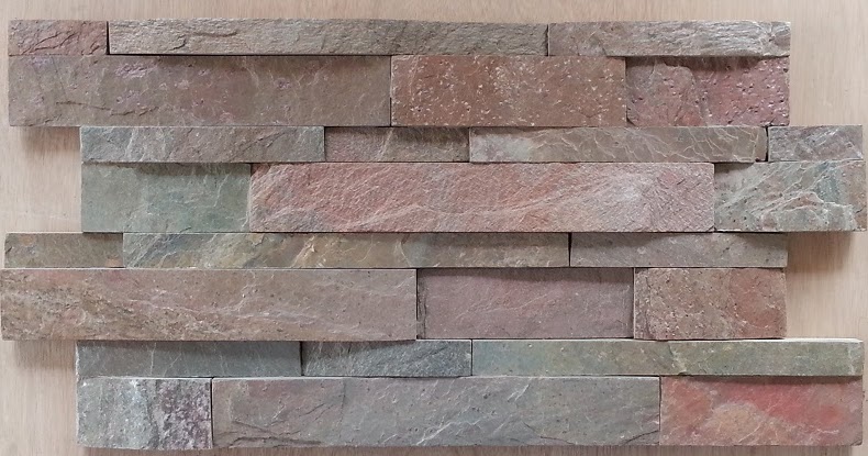 Copper Slate Ledge Stone Wall Panels